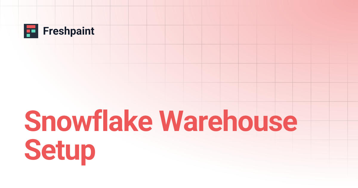 Snowflake Warehouse Setup | Freshpaint